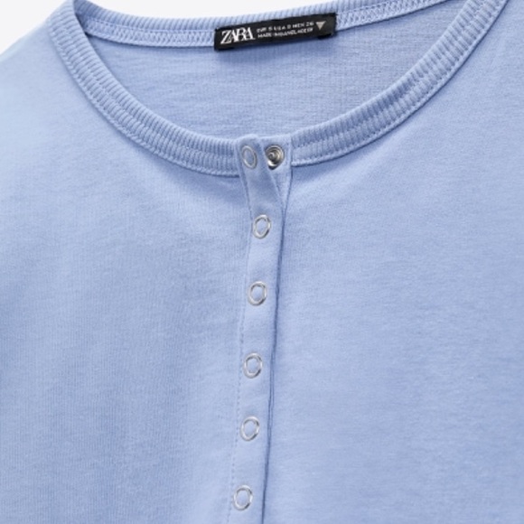 Zara | Tops | Nwt Zara Snap Button Top | Poshmark